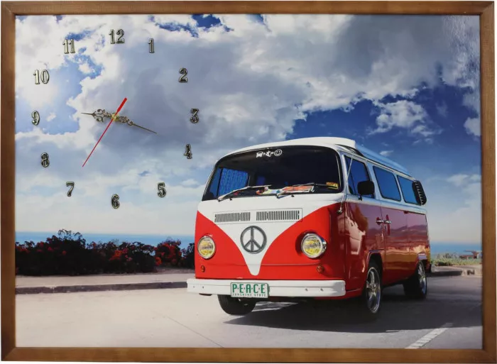 Tablou cu ceas inramat 50x70 cm Red Bettle HR-F647-50/70 - cel.ro