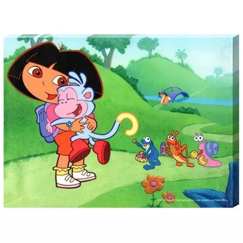 Tablou canvas decorativ pentru camera copii desene animate Imbratisare ...