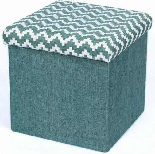 Taburet Pliabil Heinner Home 38x38x38 cm Textil Albastru hr-fld38-blue ...