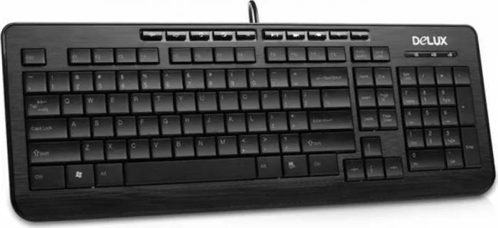 Tastatura Delux 12 taste multimedia USB Neagra