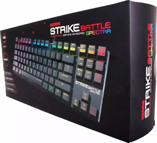 Tastatura Gaming Mecanica Ozone Strike Battle Spectra RGB Cherry MX Red ...