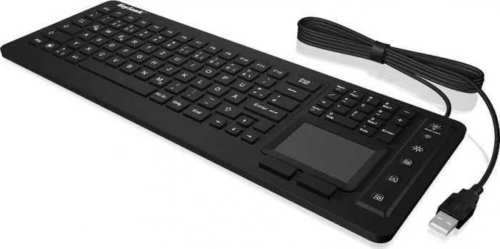 Tastatura IcyBox KeySonic Waterproof Touchpad USB Neagra la CEL.ro