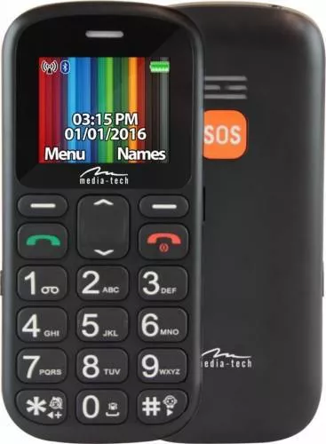 Telefon Mobil Media-Tech MT852 GrandPhone Dual Sim Black grandphone ...