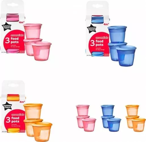 Tommee Tippee - Recipiente de stocare hrana cu capac x 3 buc 43025610 - cel.ro