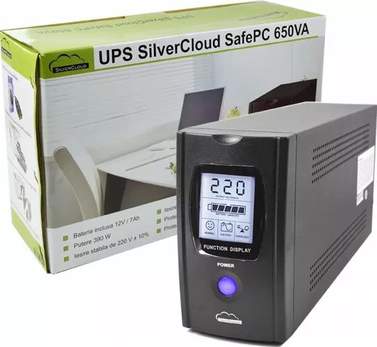 UPS SilverCloud SafePC 650VA 390W pni-scpc650v - cel.ro