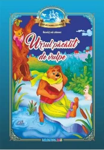 Ursul pacalit de vulpe - Carte de colorat cu povesti. Invat sa citesc ...