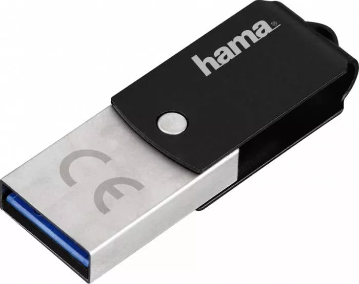 USB Flash Drive Hama C-Turn USB 3.0 USB C 3.1 16 GB Negru Gri ...