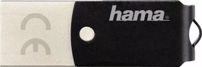 USB Flash Drive Hama C-Turn USB 3.0 USB C 3.1 32GB Negru Gold 4047443299048