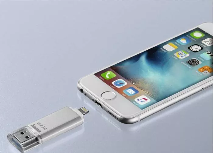 USB Flash Drive Hama 64GB USB 3.0 Lightning Save2Data Alb 4047443332196