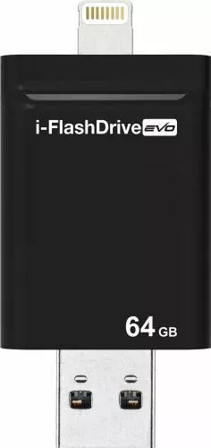USB Flash Drive i-FlashDrive EVO 64GB USB 3.0 pentru iPhone-iPad Negru - cel.ro