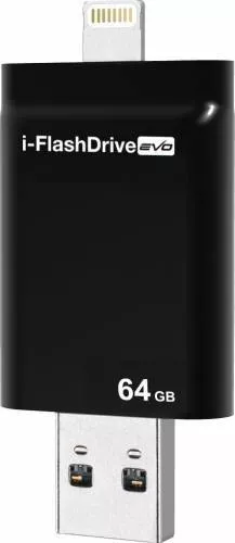 USB Flash Drive i-FlashDrive EVO 64GB USB 3.0 pentru iPhone-iPad Negru ...