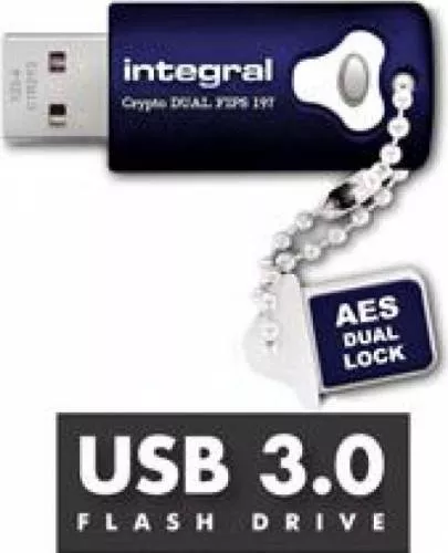 USB Flash Drive Integral Crypto Dual 32GB USB 3.0 infd32gcrydl3.0197 ...