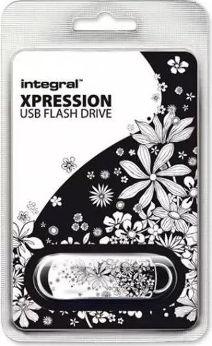 USB Flash Drive Integral Xpression Flowers 16GB USB 2.0 infd16gbxprflo ...