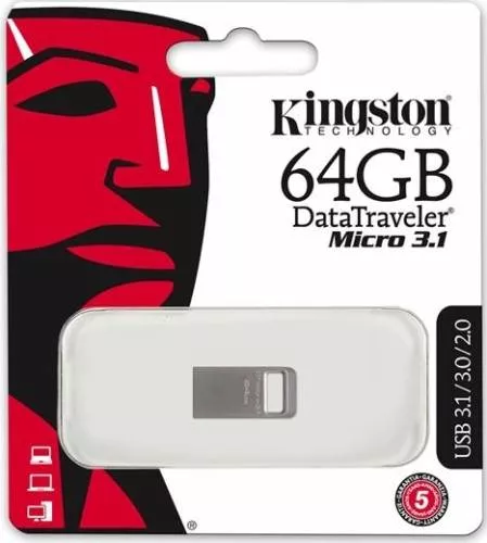 Memorie USB Flash Drive Kingston DataTraveler Micro 3.1 64GB Metal dtmc3/64gb - cel.ro
