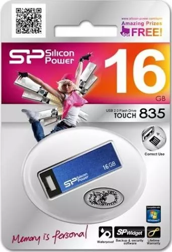 USB Flash Drive Silicon Power Touch 835 USB 2.0 16GB Blue smc01096 - cel.ro